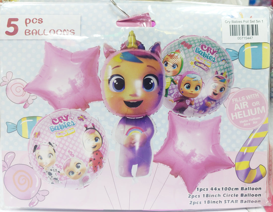 Cry Babies Foil Set 5in1 – MACL Balloons and Party Mates Center