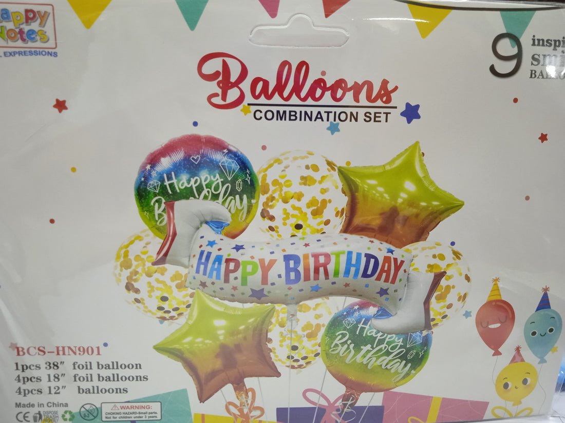 Balloon Combination Set (9in1) – MACL Balloons and Party Mates Center